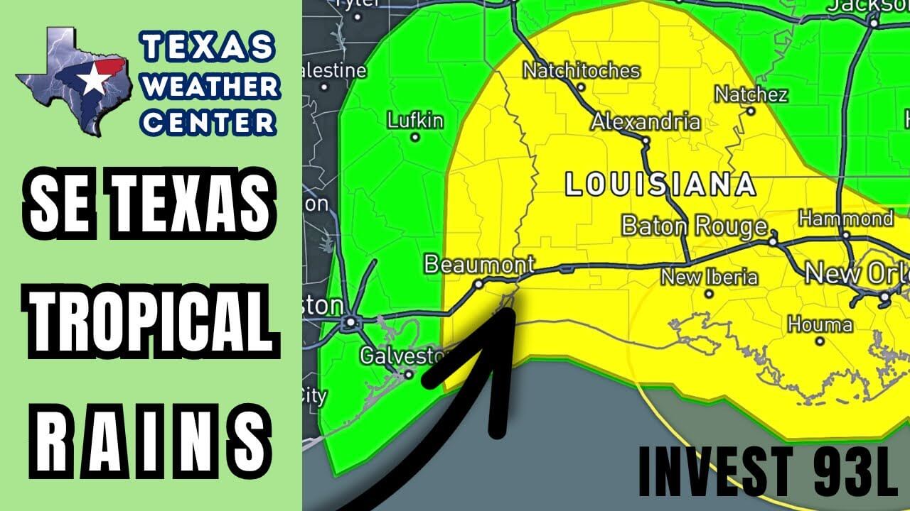 Tropical Moisture Brings Rain to East Texas as Heat Builds This Weekend