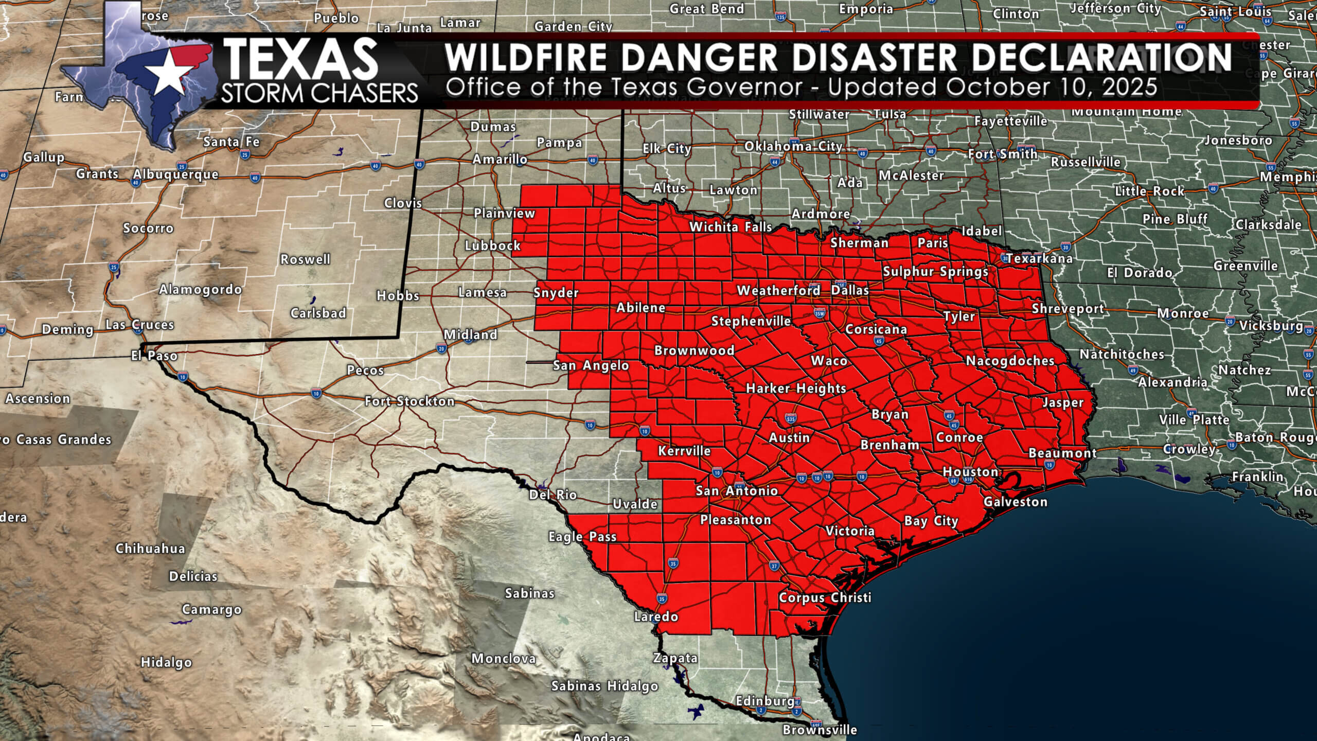 Governor Expands Wildfire Disaster Proclamation As Texas Faces Ongoing ...